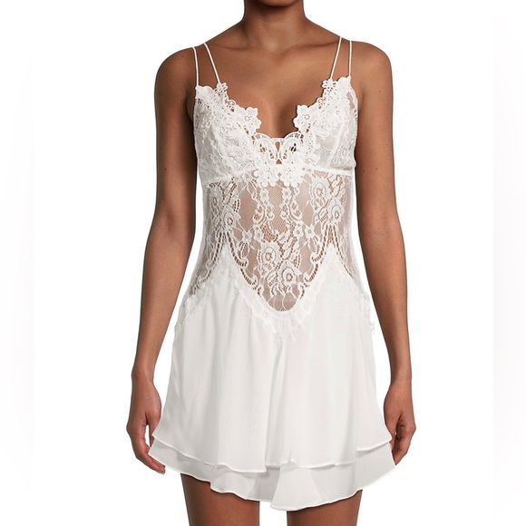 Jonquil Intimates And Sleepwear Jonquilbetina Satin Lace Nightgown